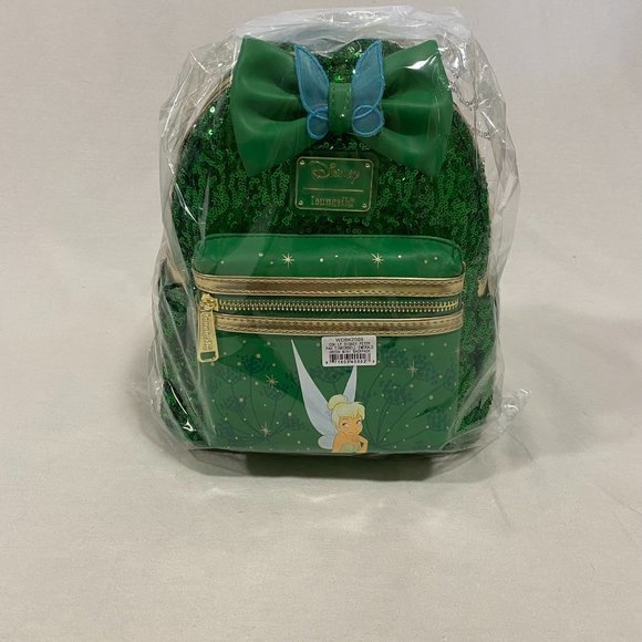 Loungefly | Bags | Loungefly Sequin Tinkerbell Green Mini Backpack ...